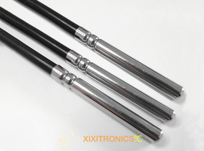 Silicon Round Jacket PT100 PT1000 RTD Temperature Probe Sensor Fast ...